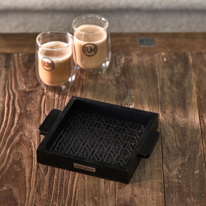 Mini Tablett von Riviera Maison quadratisch schwarz – rode-lifestyle.de